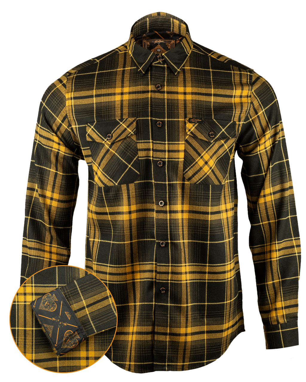 Retro - Men's Flannel - Ace Gold