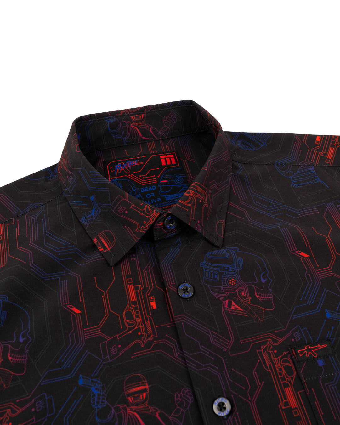 Retro Rifle - Men's Button Down - Dead or Alive