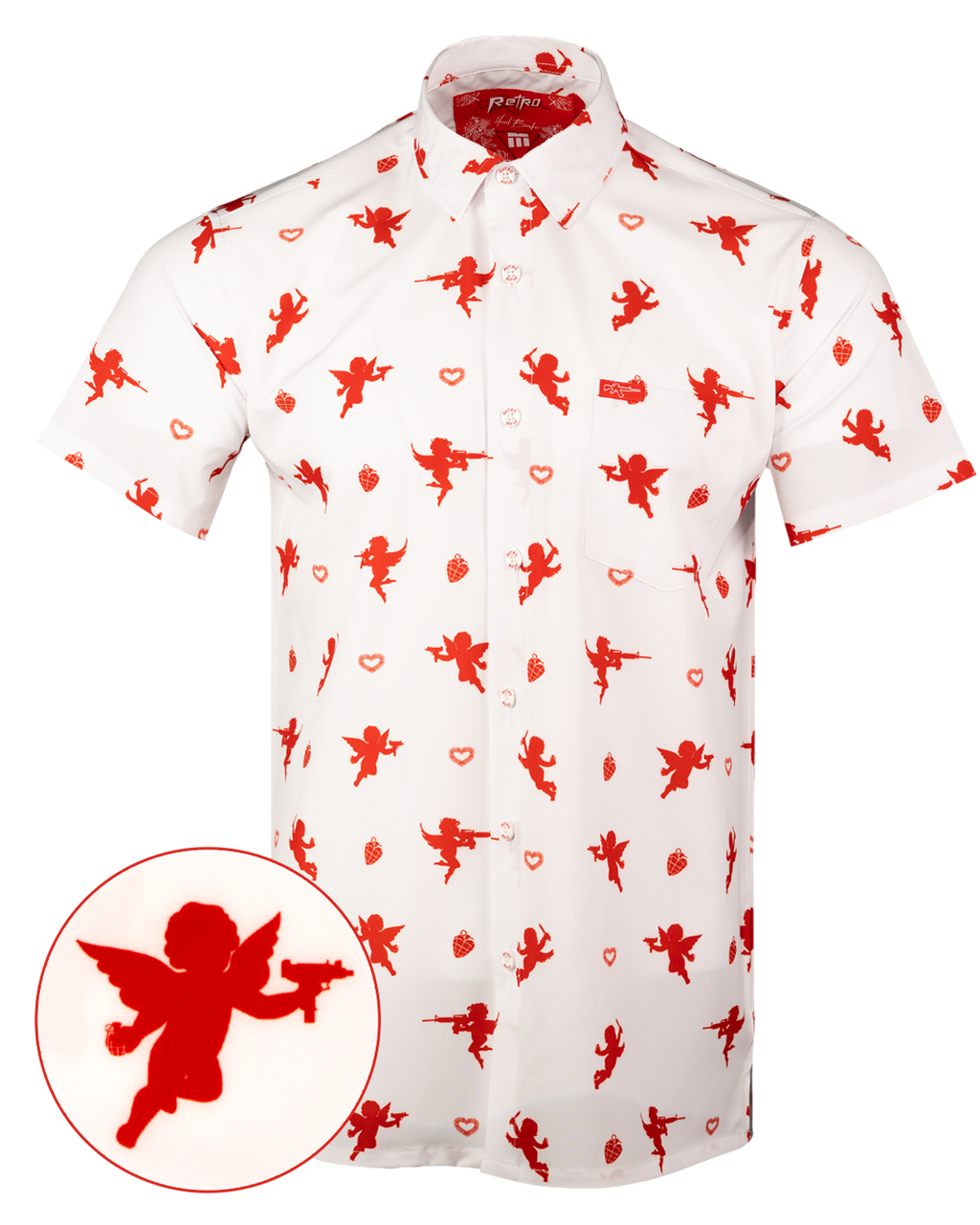 Retro - Men's Button Down - Heart Breaker