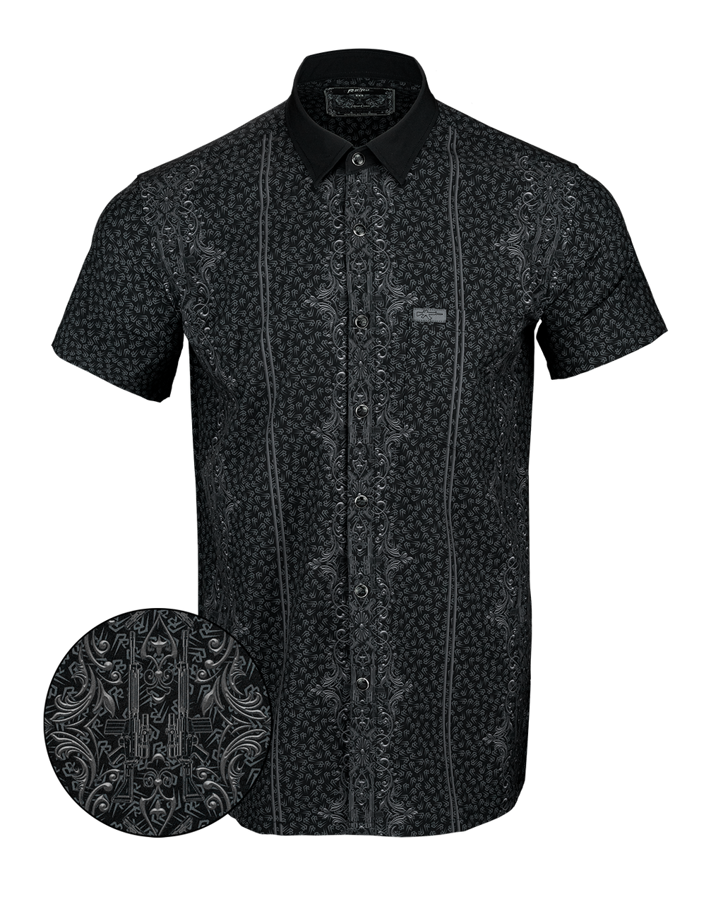 Retro - Men's Button Down - High Class (Black Pearl Snaps)