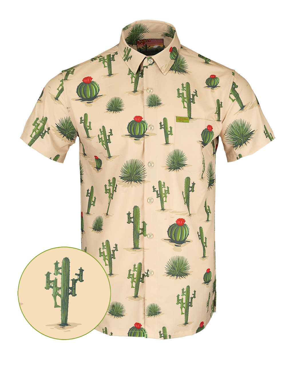 Retro - Men's Button Down - Homeland Tan