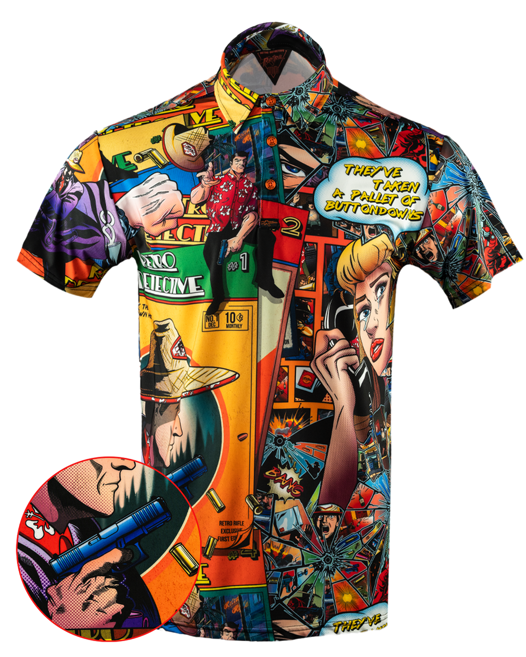Retro - Men's Polo Shirt - Retro Detective (V2)