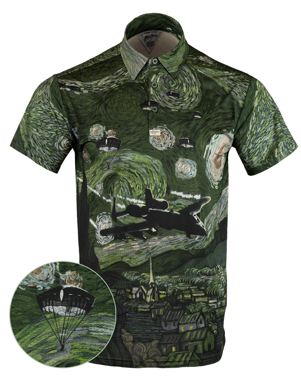 Retro - Men's Polo Shirt - Starry Flight Polo