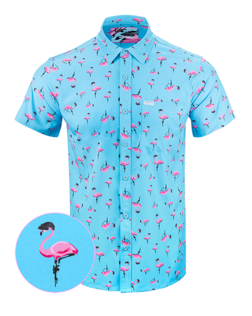 Retro Rifle - Men's Button Down - Tactimingo (Light Blue)