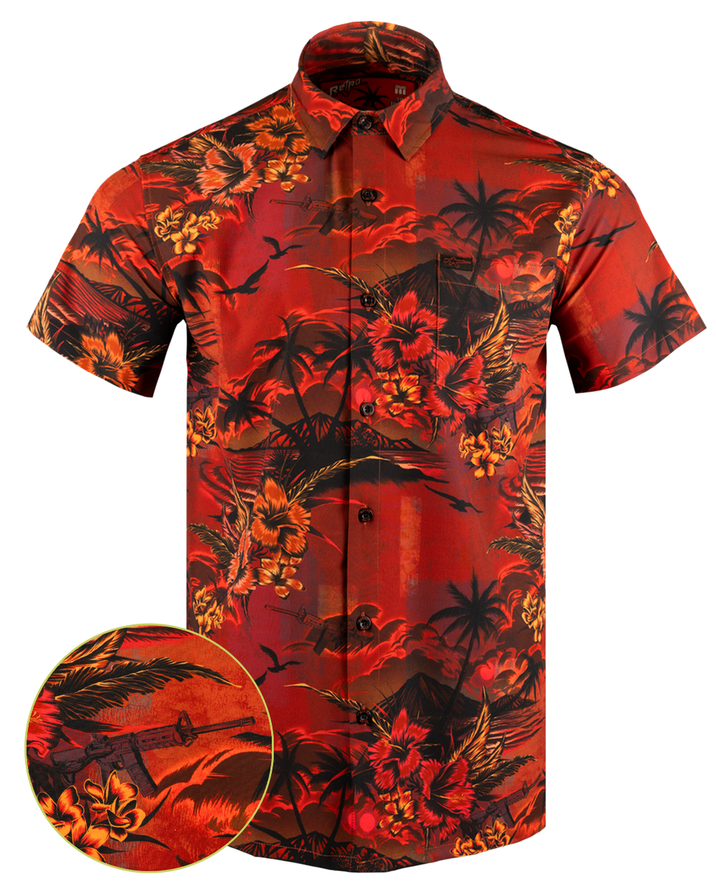 Retro - Men's Button Down - Shadow Hawaiian