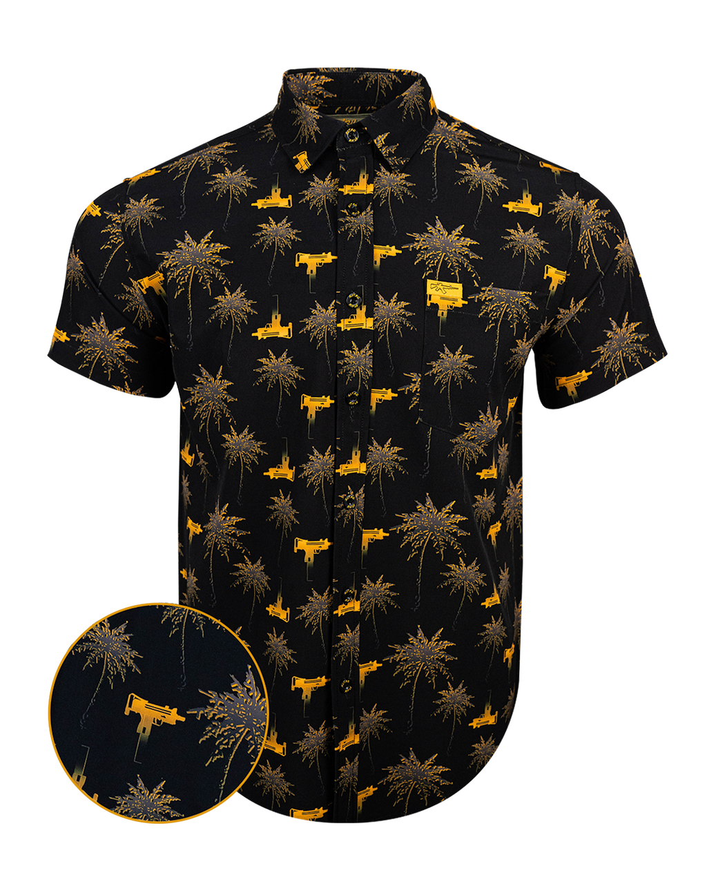 Retro - Men's Button Down - Trigger Happy Black/Gold