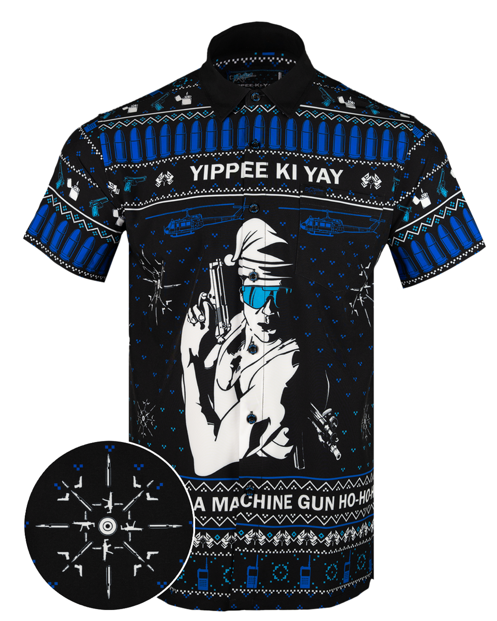 Retro - Men's Button Down - Yippee-Ki-Yay (Black)