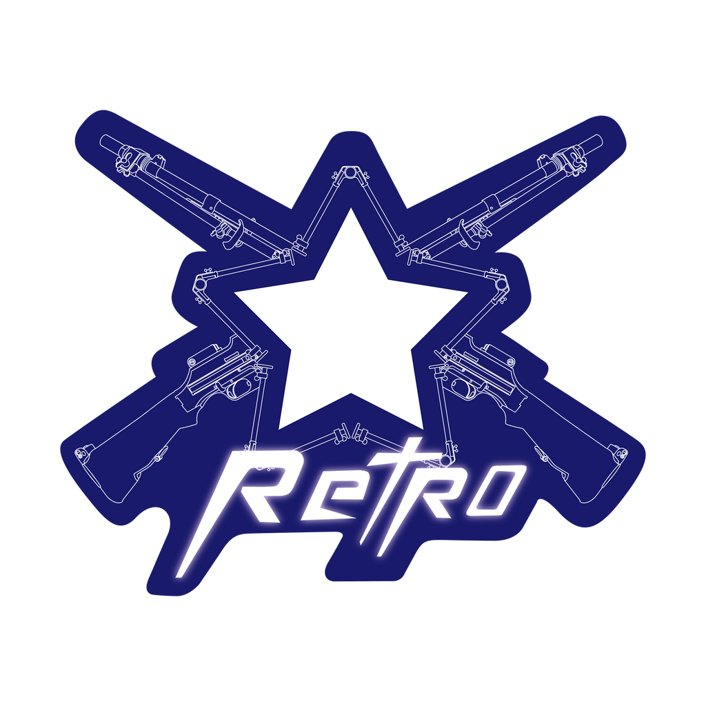 Stars N Bars Blue Sticker – Retro